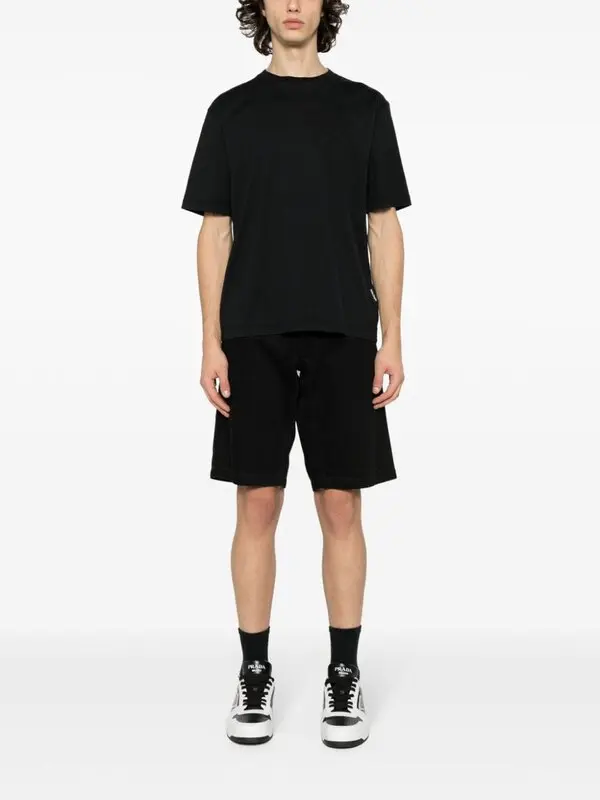 Palm Angels Logo-embroidered T-shirt - Black