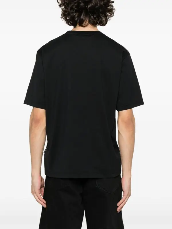 Palm Angels Logo-embroidered T-shirt - Black