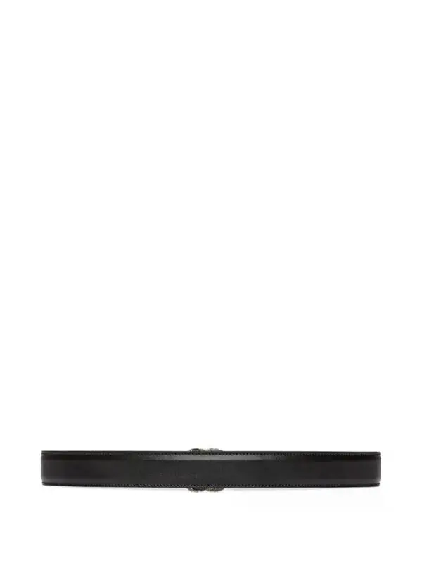 Gucci Double G Crystal-embellished Belt - Black