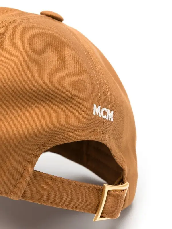 Mcm Essential Logo Appliqué Baseball Cap - Brown | Editorialist display picture 1