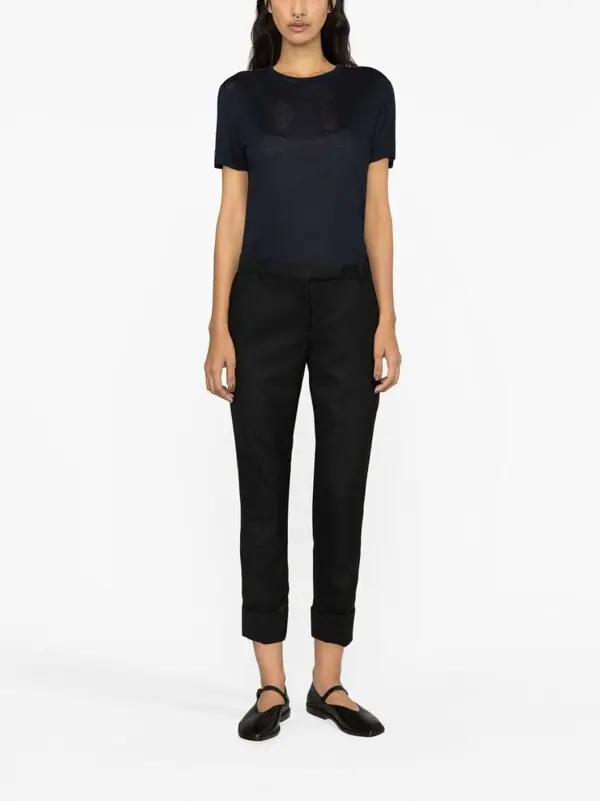Thom Browne Cropped Tailored Trousers - Black