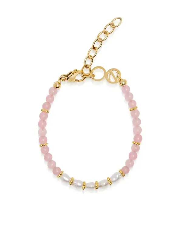 NIALAYA JEWELRY Mini Pearl-opal Beaded Bracelet - Pink