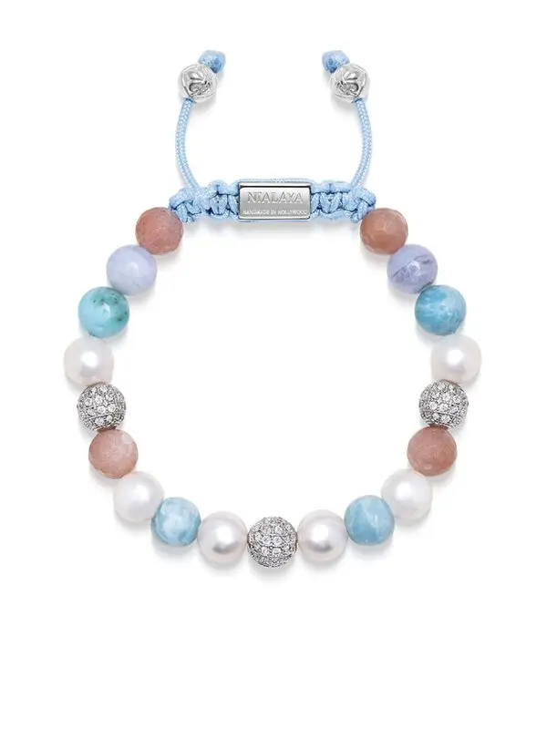 NIALAYA JEWELRY Gemstone Beaded Bracelet - Blue
