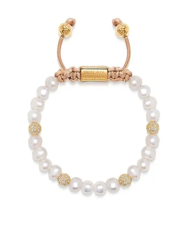 NIALAYA JEWELRY Freshwater Pearl Beaded Bracelet - White