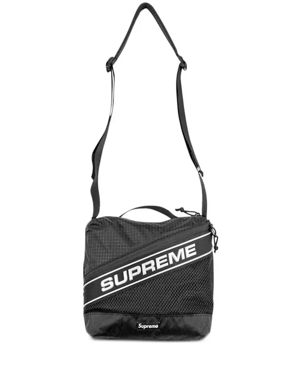 Supreme Logo Shoulder Bag - Black