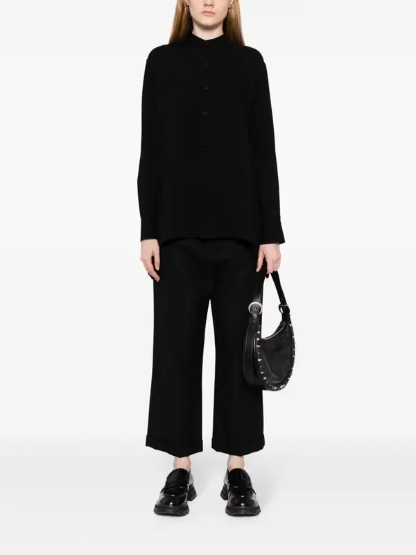 Yohji Yamamoto Band-collar Button-up Shirt