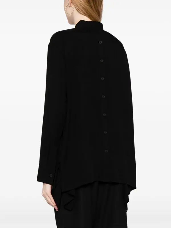 Yohji Yamamoto Band-collar Button-up Shirt