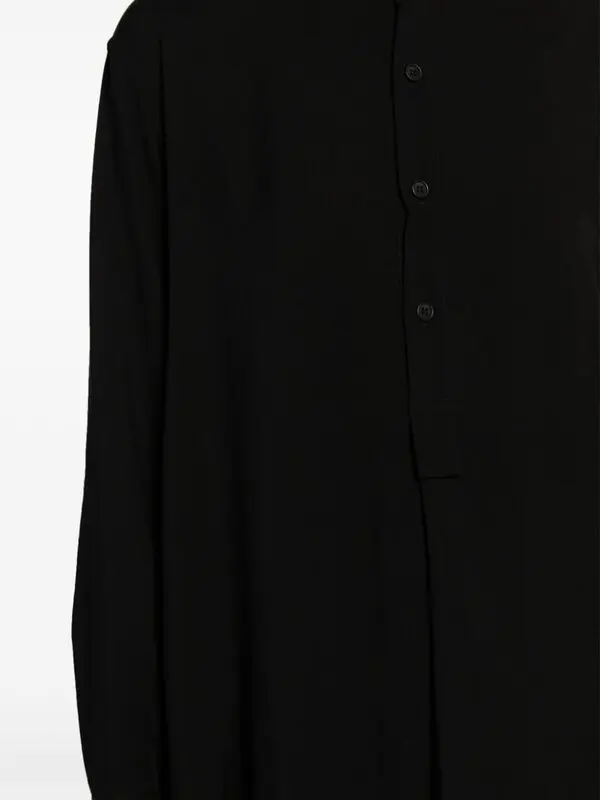 Yohji Yamamoto Band-collar Button-up Shirt