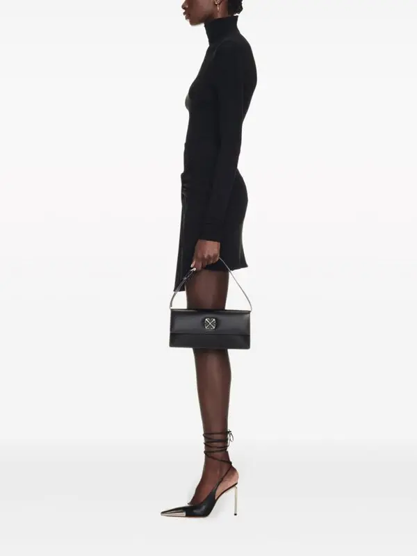Off-White Jitney 1.0 Leather Shoulder Bag - Black