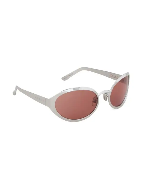 Marni Oval-frame Sunglasses - Silver