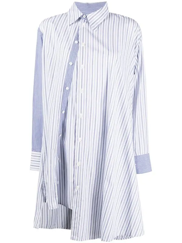 Yohji Yamamoto Asymmetric Striped Shirt