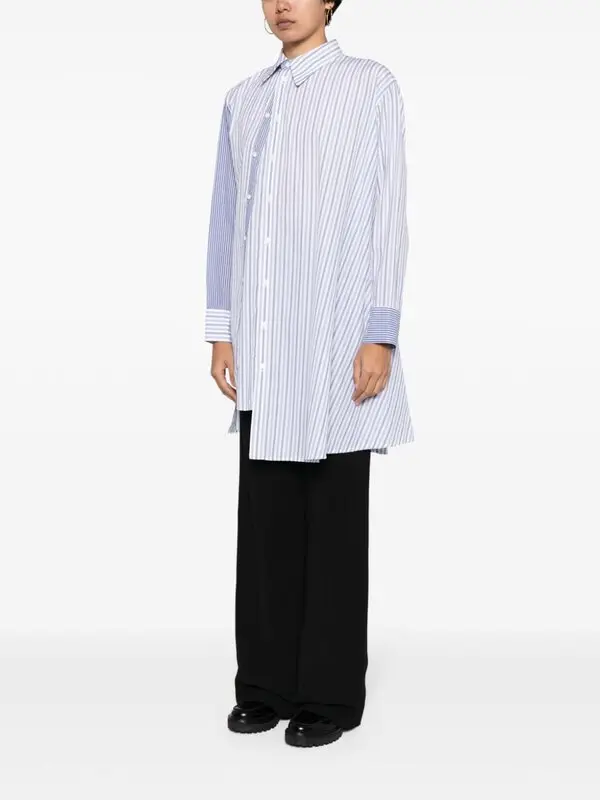 Yohji Yamamoto Asymmetric Striped Shirt