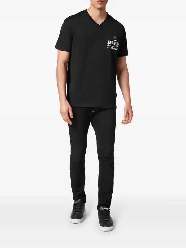 Philipp Plein Logo-print V-neck T-shirt
