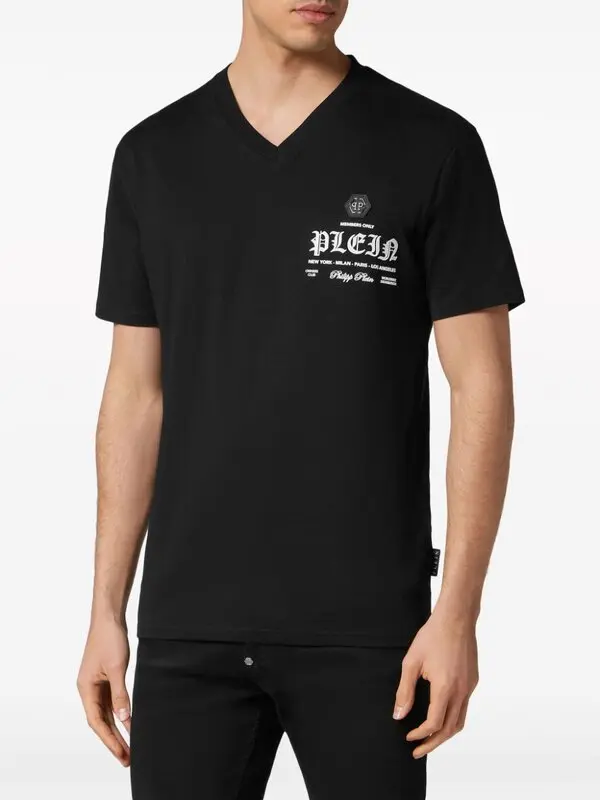 Philipp Plein Logo-print V-neck T-shirt