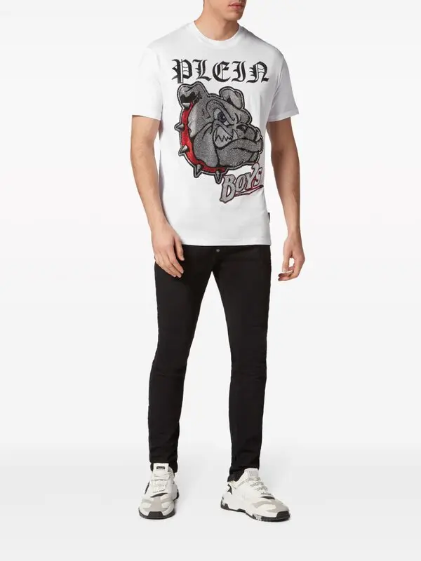 Philipp Plein Bulldogs Cotton T-shirt - White