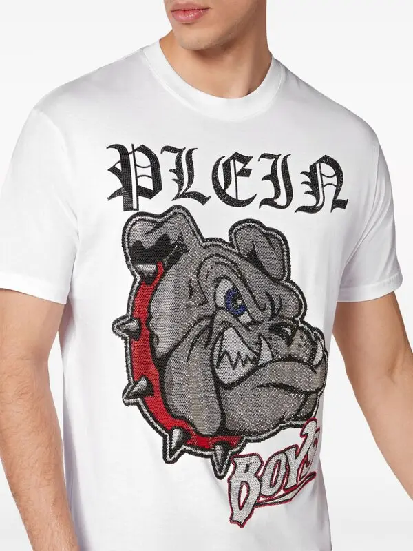 Philipp Plein Bulldogs Cotton T-shirt - White