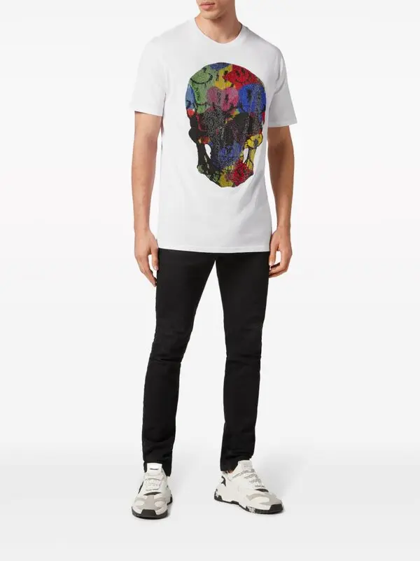 Philipp Plein Smile-print Cotton T-shirt - White