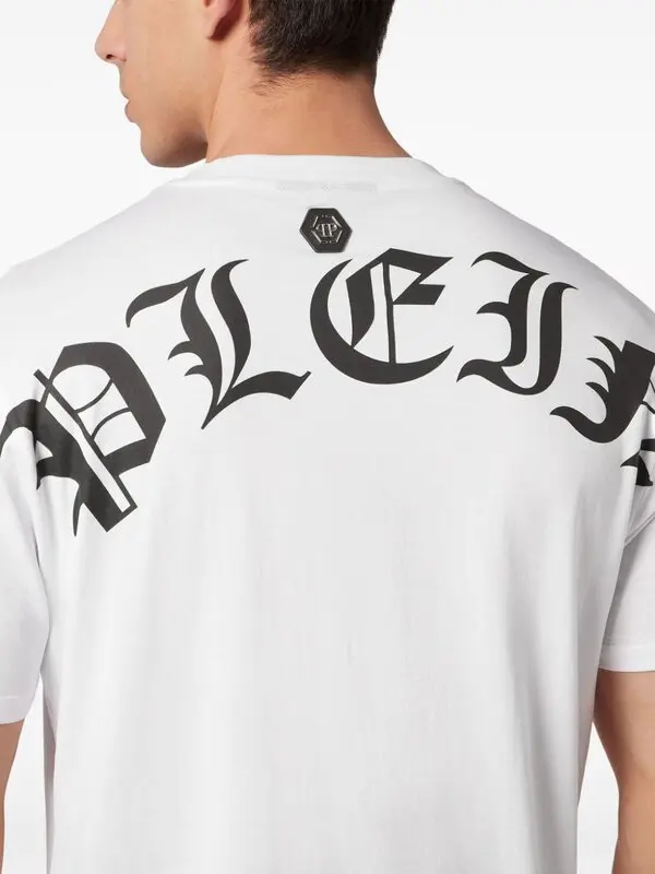Philipp Plein Smile-print Cotton T-shirt - White