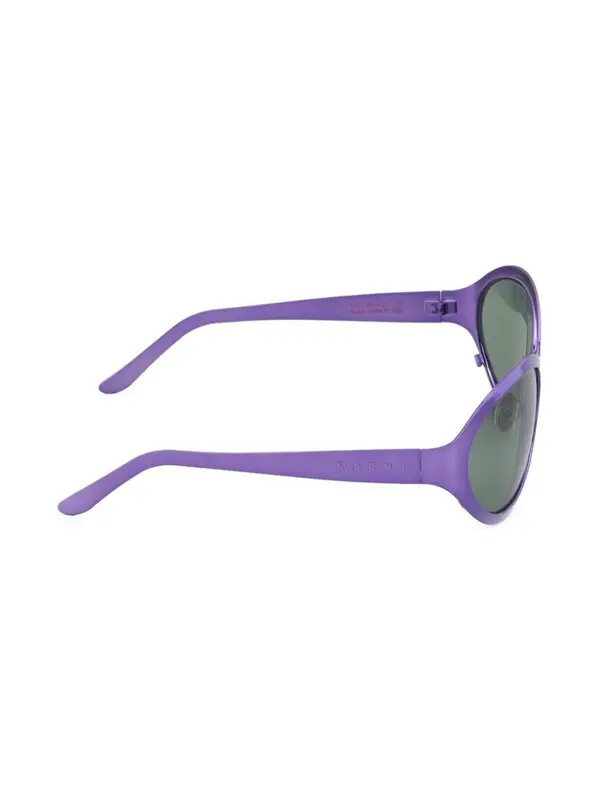 Marni Oval-Frame Sunglasses - Purple | Editorialist display picture 1