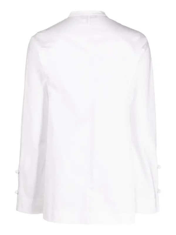 Shiatzy Chen Band-collar Poplin Shirt