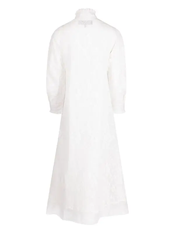 Shiatzy Chen Lace Pleated Single-breasted Coat - White