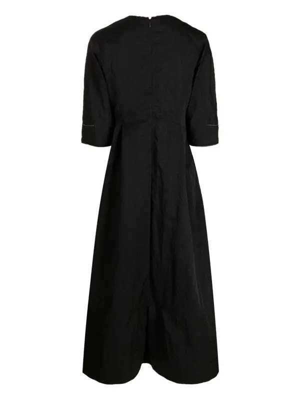 Shiatzy Chen Floral-button Midi Dress