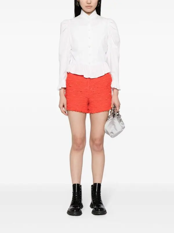 Shiatzy Chen Tweed High-waist Shorts