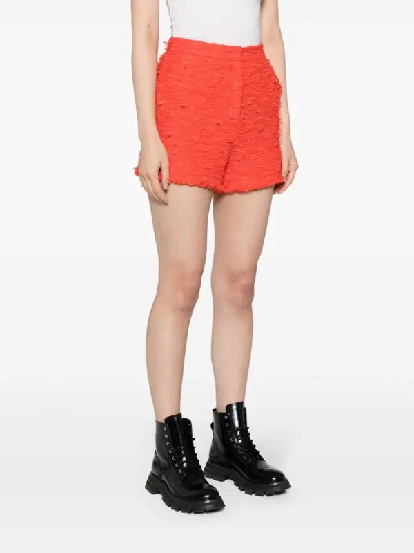 Shiatzy Chen Tweed High-waist Shorts