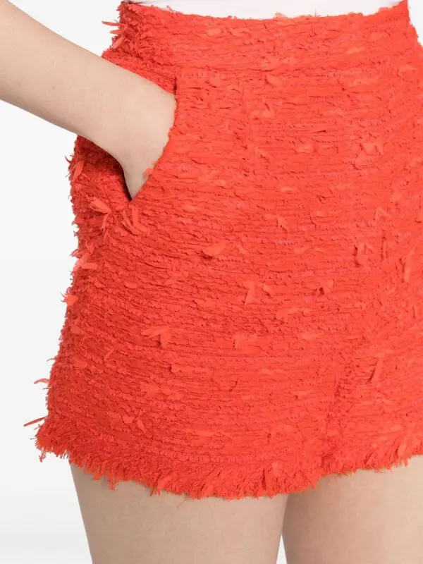 Shiatzy Chen Tweed High-waist Shorts