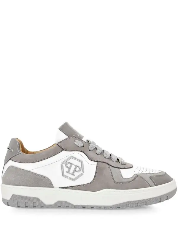 Philipp Plein Hexagon Panelled Low-top Sneakers - White