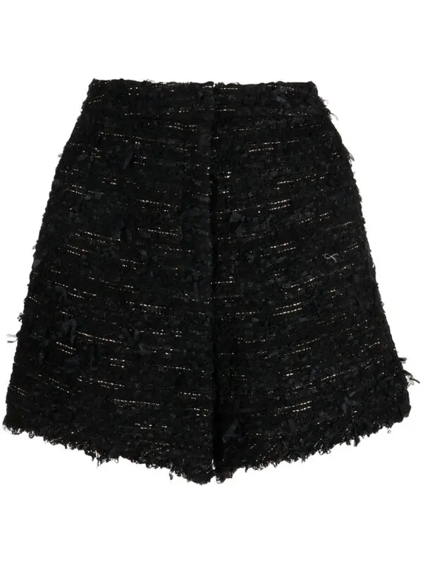 Shiatzy Chen Tweed High-waist Shorts