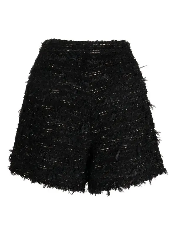 Shiatzy Chen Tweed High-waist Shorts