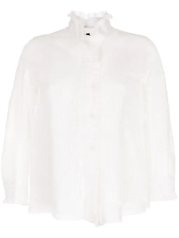 Shiatzy Chen Organza Lace-overlay Jacket