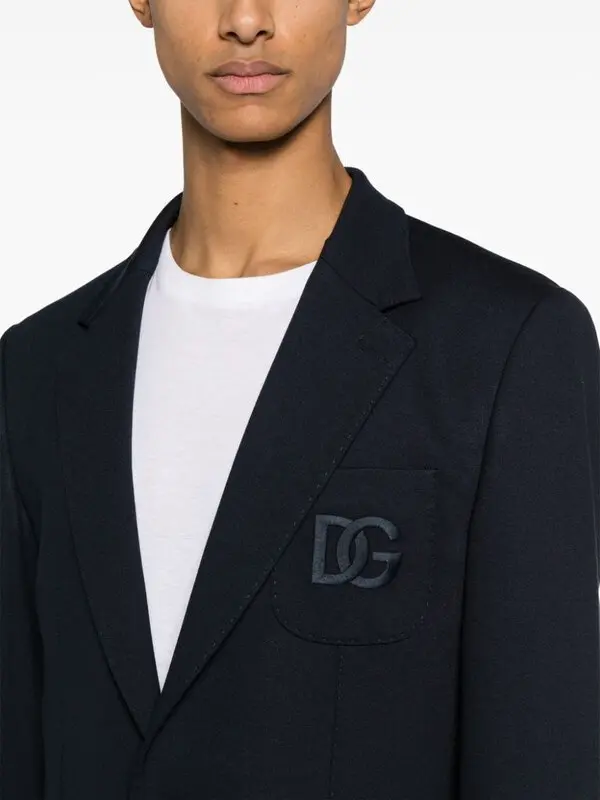 Dolce & Gabbana Portofino Logo-embroidered Blazer