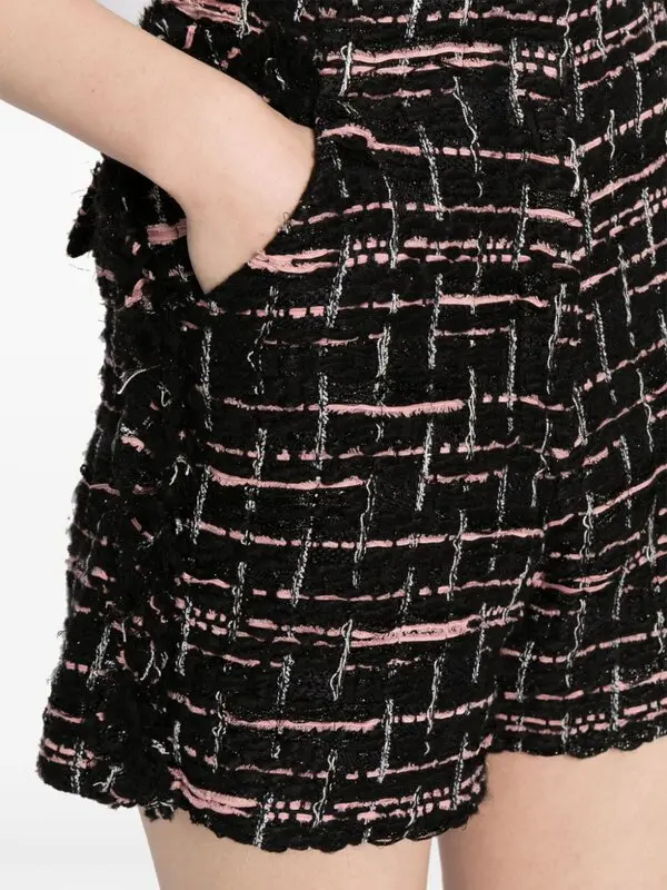 Shiatzy Chen Tweed High-waist Shorts