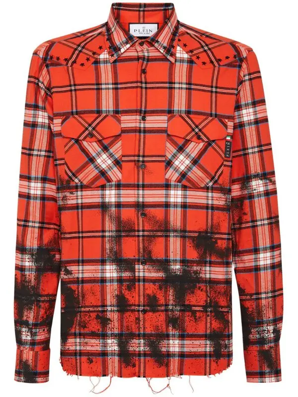 Philipp Plein Gothic Plein Tartan-print Shirt