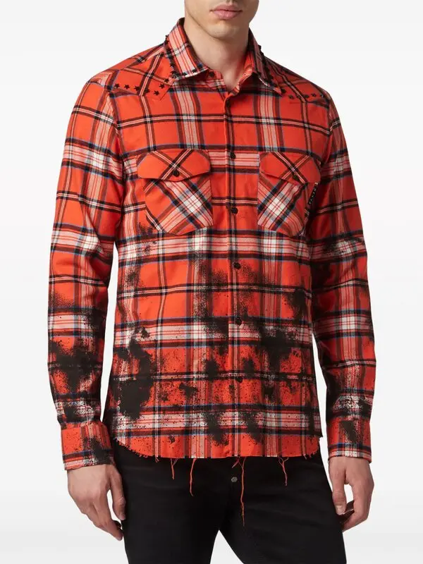 Philipp Plein Gothic Plein Tartan-print Shirt