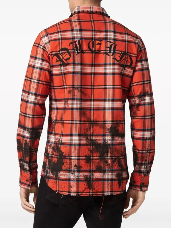 Philipp Plein Gothic Plein Tartan-print Shirt