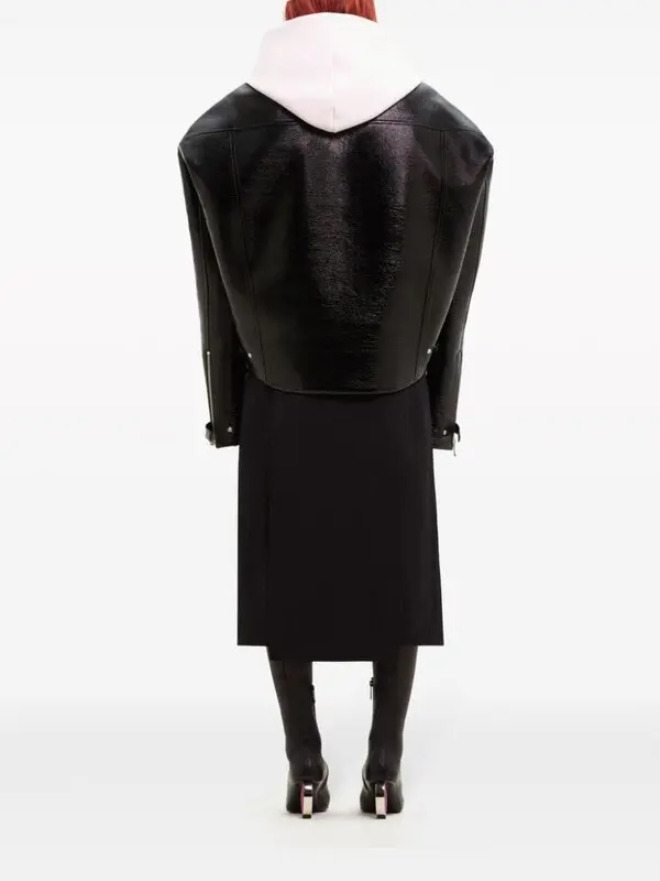 COURREGES Cocoon Vinyl Biker Jacket