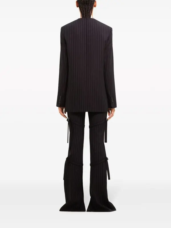 COURREGES Pinstripe Cut-out Blazer