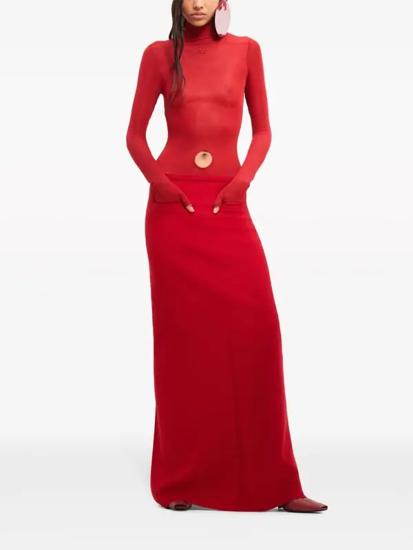 COURREGES Heritage Virgin Wool Maxi Skirt