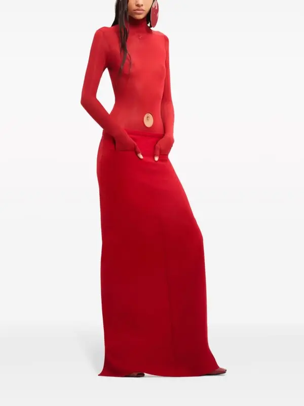 COURREGES Heritage Virgin Wool Maxi Skirt