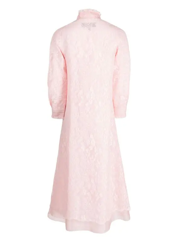 Shiatzy Chen Lace Pleated Single-breasted Coat - Pink