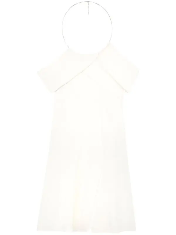 COURREGES Ring-hardware Draped Minidress