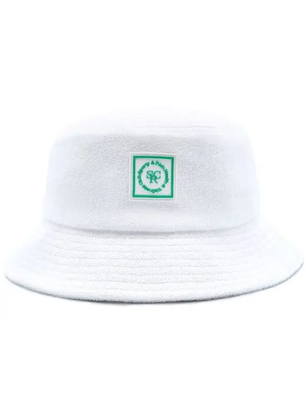 SPORTY & RICH Terry Bucket Hat - White