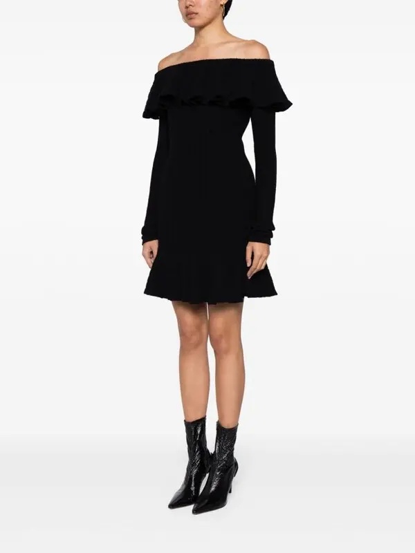 Blumarine Square-neck Wool Minidress