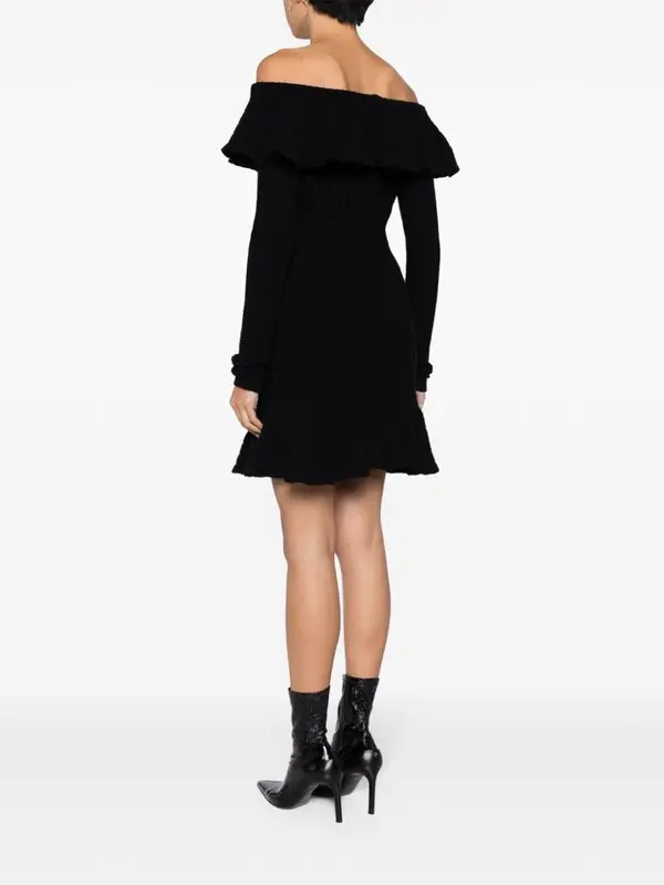 Blumarine Square-neck Wool Minidress