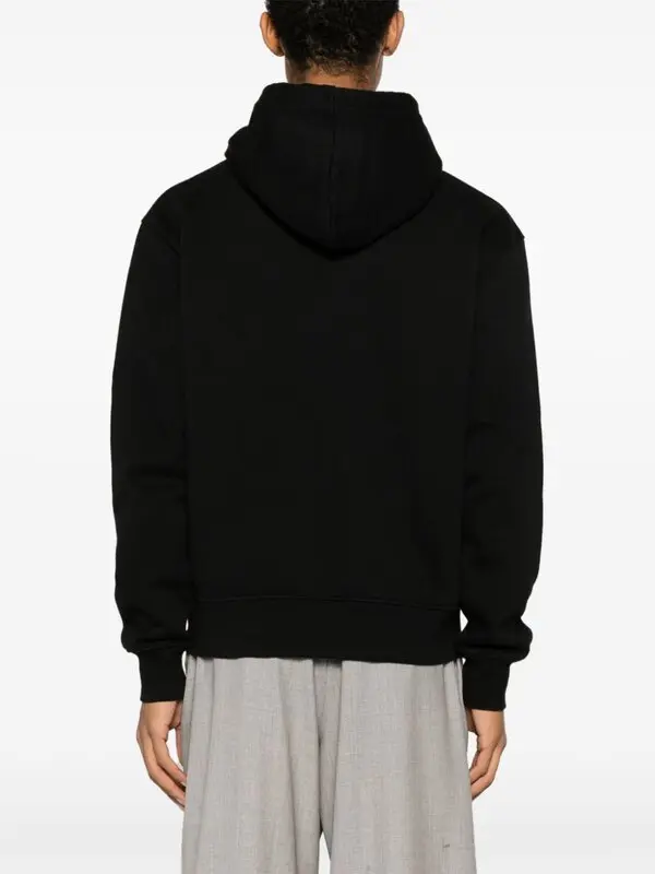 Jacquemus Logo Embroidered Hoodie - Black
