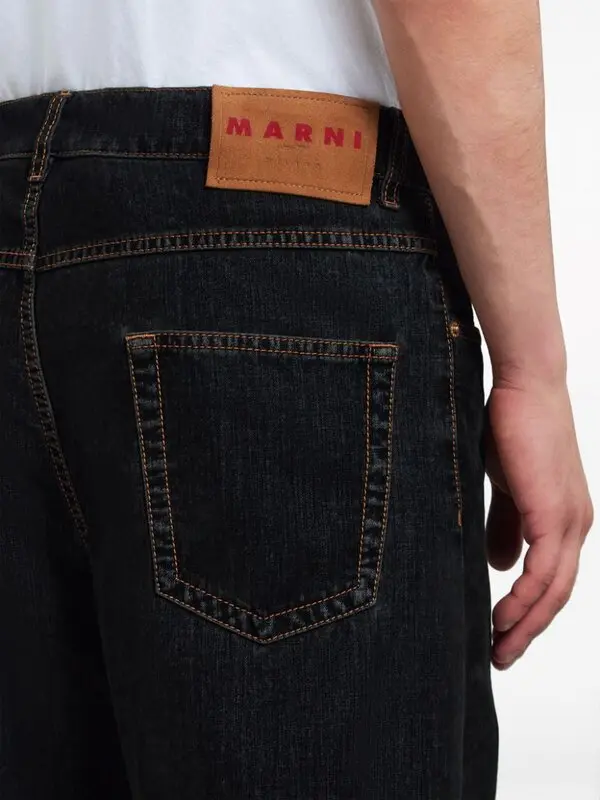 Marni Straight-leg Cotton Jeans - Black