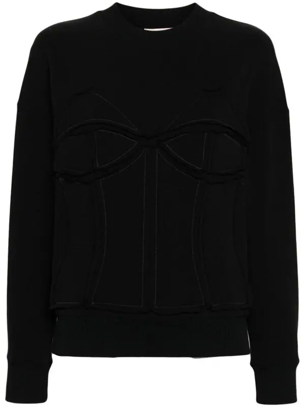 MURMUR Deconstructed Longsleeved Sweatshirt - Black